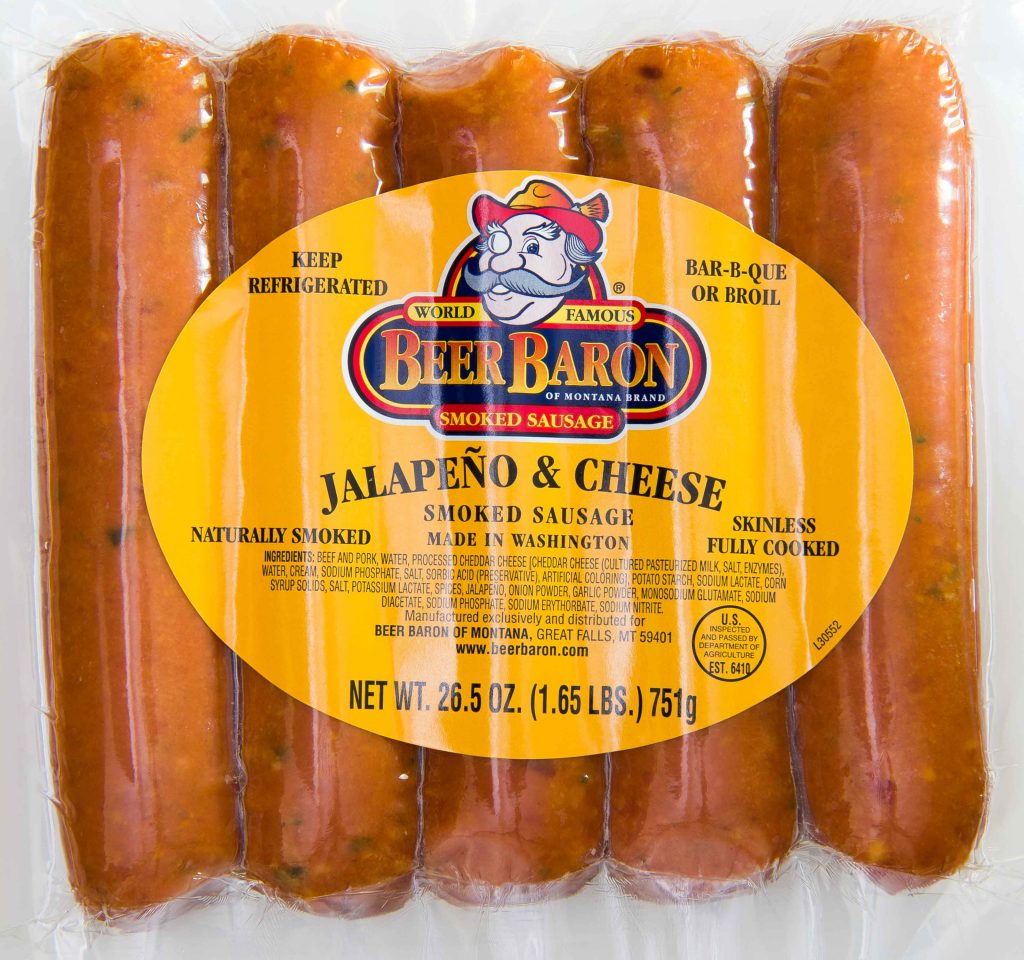 Beer Baron Jalapeño & Cheese Sausages – Beer Baron